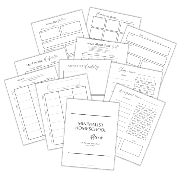 The Perfect Minimalist Homeschool Planner FREE